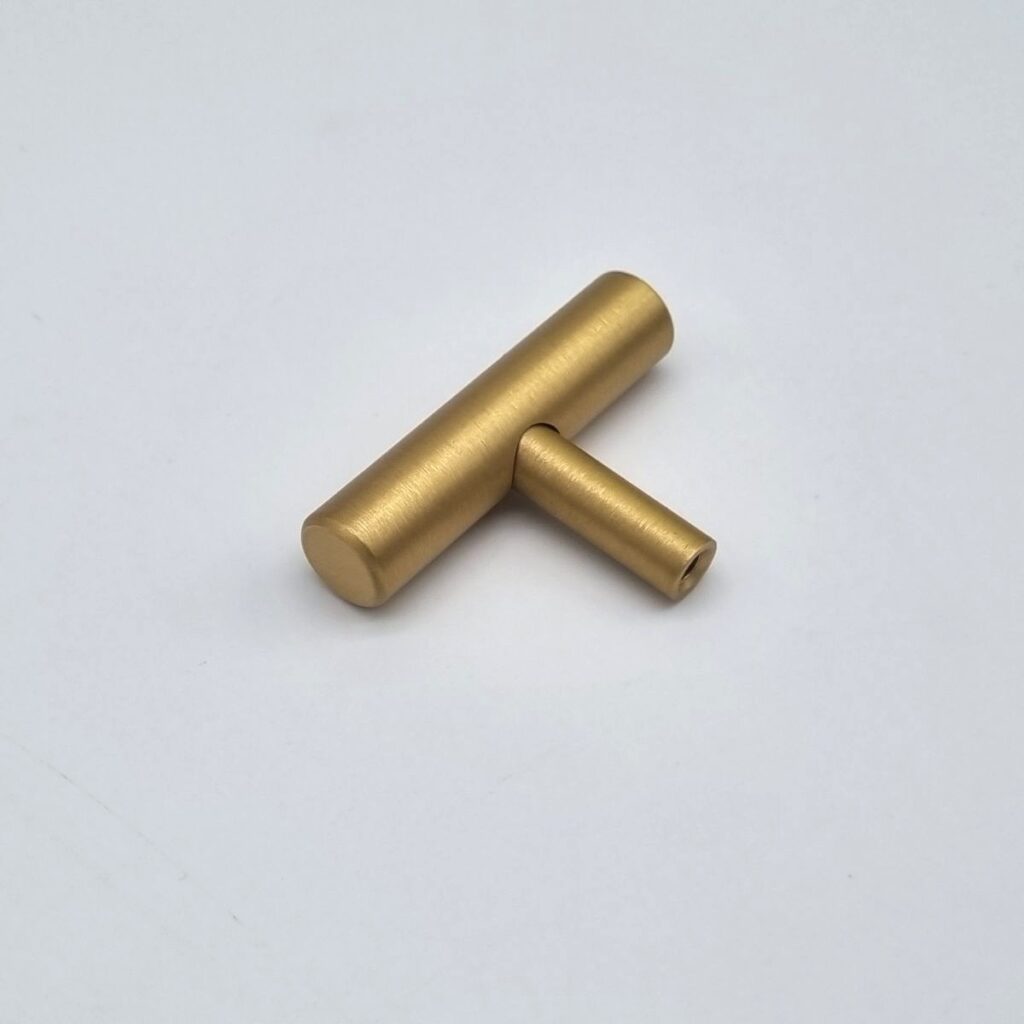 Solid Brass Brushed Brass T Bar Drawer Cabinet Cupboard Handles | Deals ...